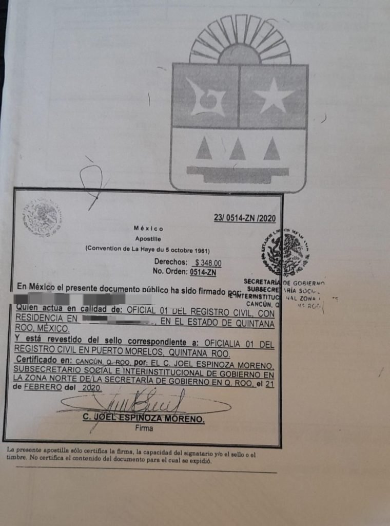 Apostille Seal – Legal Weddings Mexico